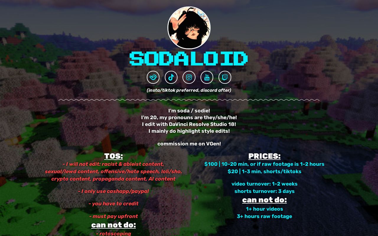 sodaloid | editor portfolio